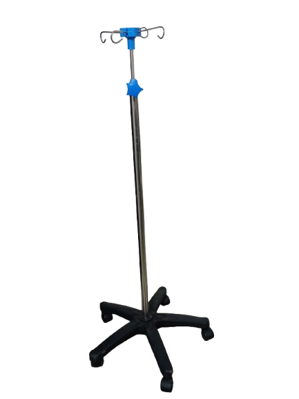 Buy Elite Med India SS 5-Legged IV Stand with Polycarbonate Base and 4 ...