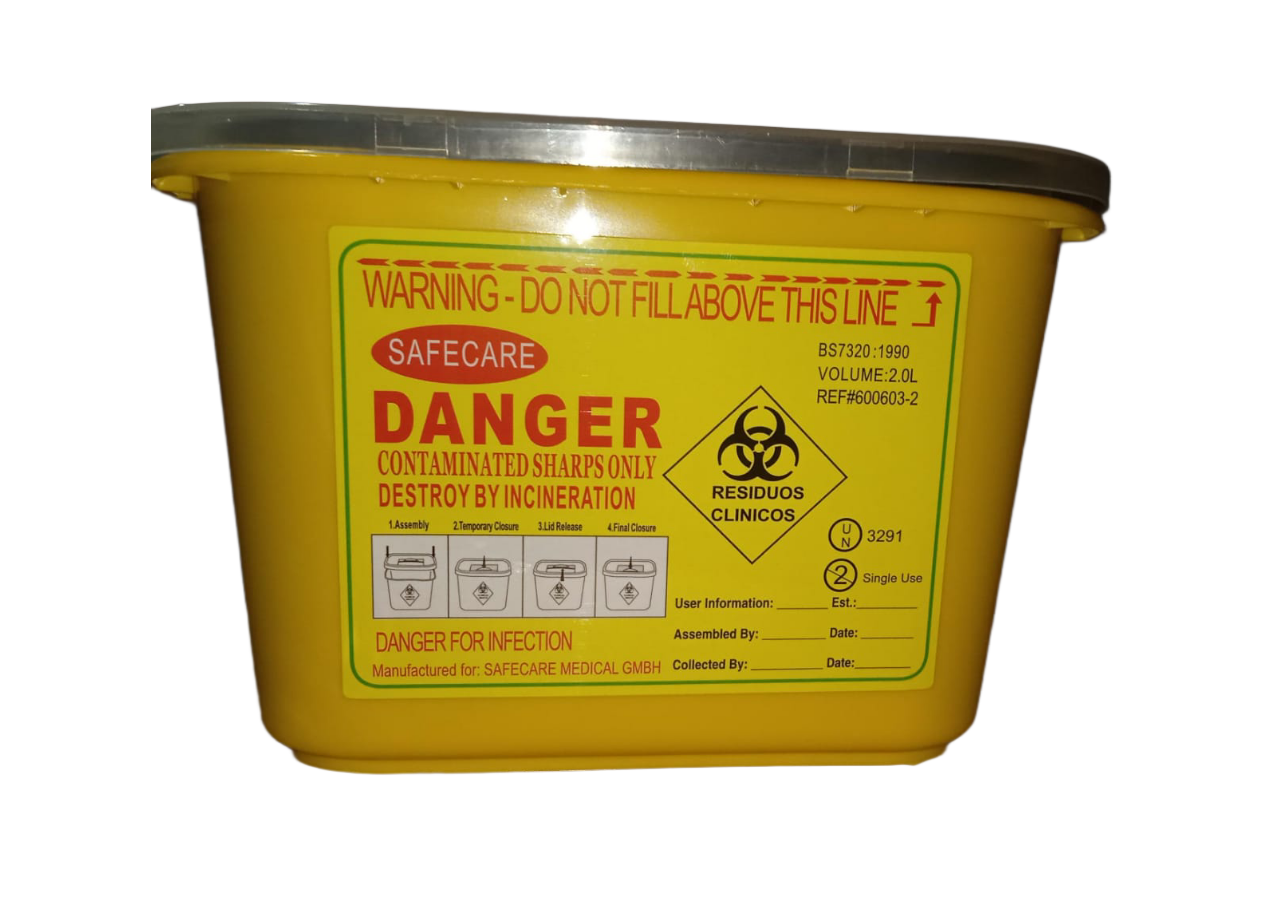 Buy Safecare Yellow Sharp Container 2L - 30 Pieces In UAE