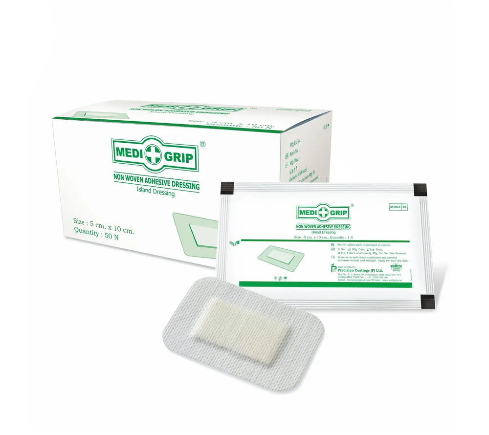 Buy Medigrip Non-Woven Island Adhesive Dressing With Pad at Best Price ...