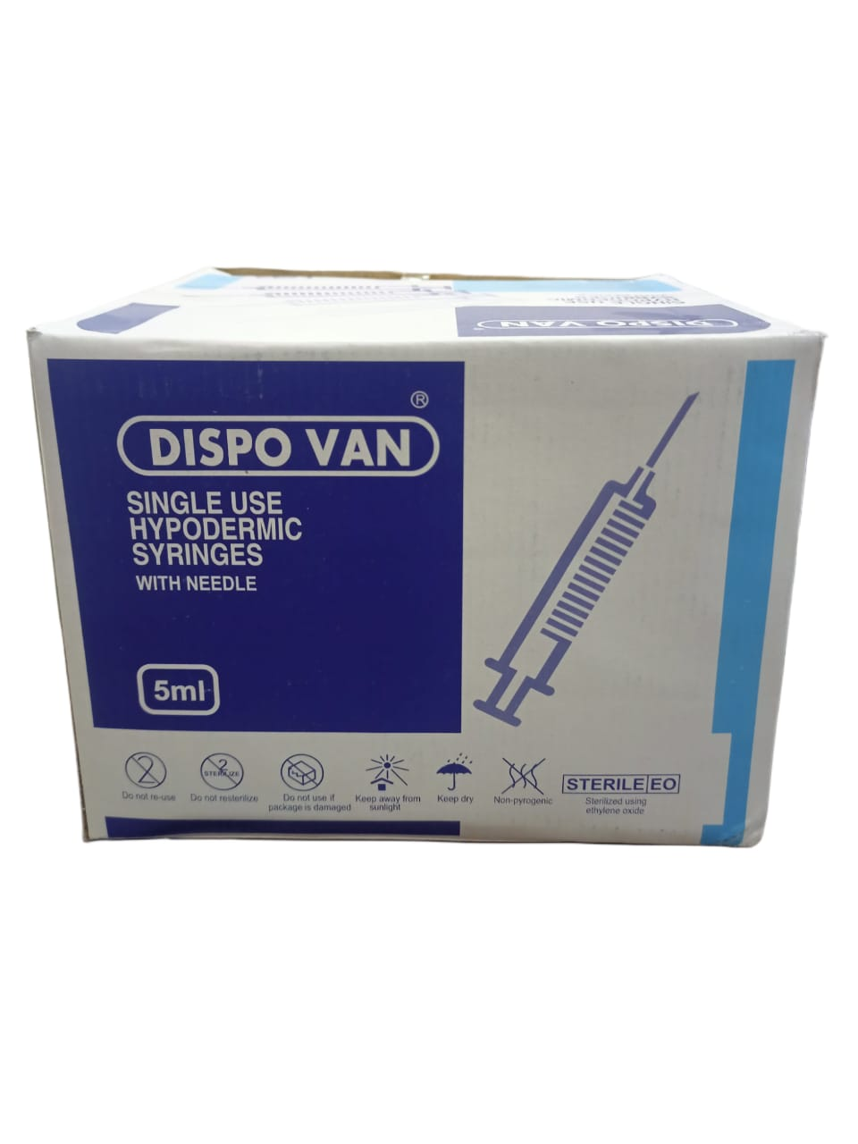 Buy Dispovan Single Use Hypodermic Syringe With Needle, 5ml, 21G x 1 1/ ...