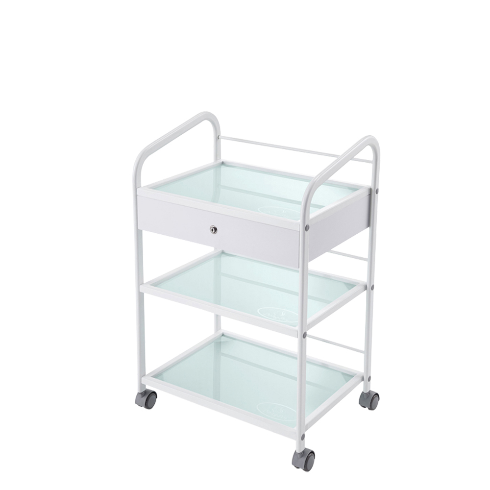 Buy Dongpin Three Layers Medical Trolley Cart - White In UAE