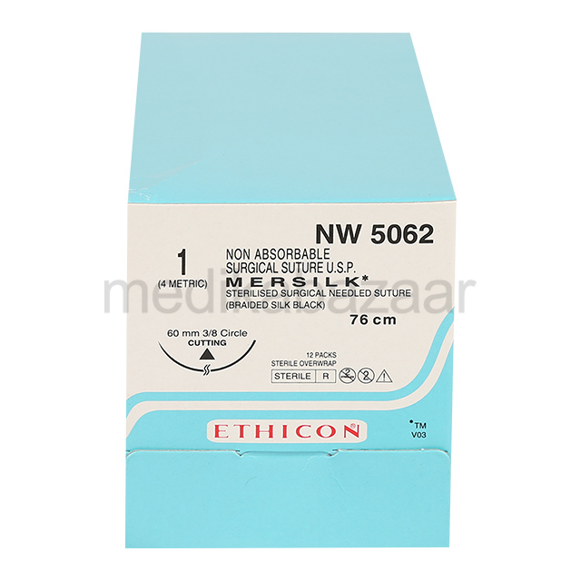 Buy Ethicon Mersilk Suture - USP 1-0 NW5062 Pack of 12 at Best Price ...